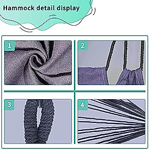 YUCAN Hammock Chair Stand with Hanging Swing Chair Included,Weather Resistant and Saving Space Stand Max 450 Lbs, Quality Cotton Weave Wrap Whole,Suitable for Indoor Outdoor Patio Yard（Grey） Patented