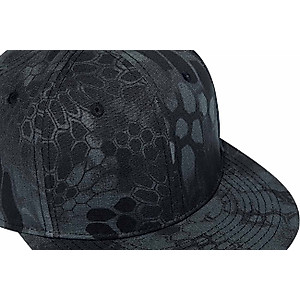 Quanhaigou Cool Snapback Hat Hip Hop Flat Bill Visor Cap - Black Grey Camo Unisex Adult Adjustable Baseball Hats (Black Grey)