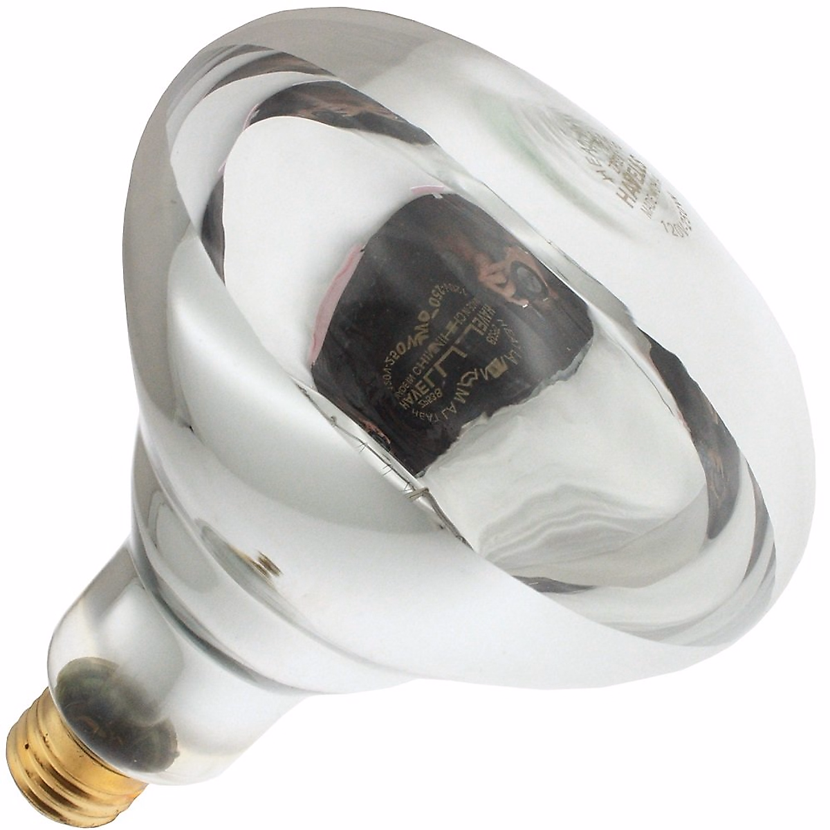 Industrial Performance 250R40/1, 250 Watt, 120 Volt, R40 Glass Size, 5000 Hour Life, Medium Screw (E26) Base,Infrared Reflector Heat Lamp Light Bulb (12 Bulbs)