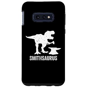 Galaxy S10e Smithsaurus T Rex Kids Blacksmith Forging Case