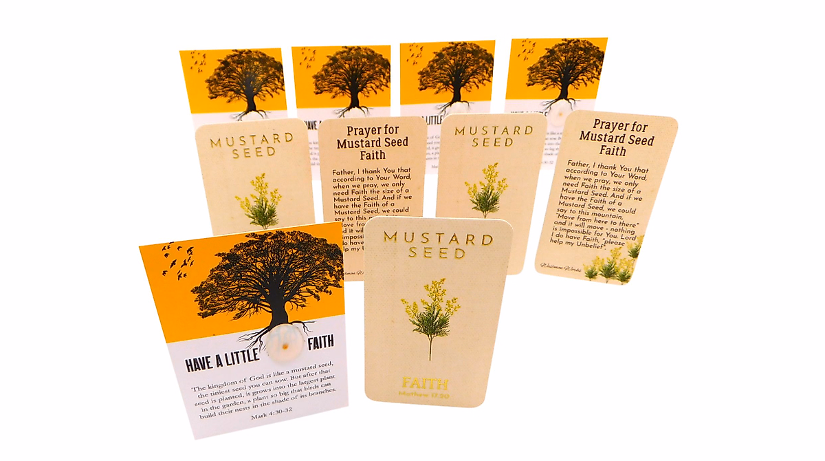 Mustard Seed Holy Cards Bulk Pack - Faithful Gifts with Seeds