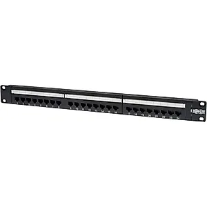 Tripp Lite 24-Port 1U Rackmount Cat6 110 Patch Panel 568B, RJ45 Ethernet(N252-024)
