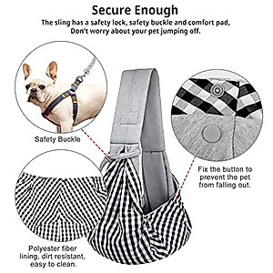 Cuby Dog and Cat Sling Carrier – Hands Free Reversible Pet Papoose Bag - Soft Pouch and Tote Design – Suitable for Puppy, Small Dogs, and Cats for Outdoor Travel (Classic Grey)