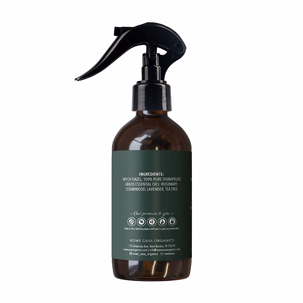 Rowe Casa Organics Hair Growth Spray, Hair Texturizer and Regrowth, Mens Hair Restoration, Rosemary, Cedarwood, Lavender Essential Oil, 8 oz