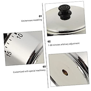 Yardwe 60 Timer Mechanical Rotating Alarm Sound Down Tools Game Kitchen Alarm Clock Cooking time Reminder Alarm counters Work Tools Alarm for Baking Plating Clockwork Portable to Rotate