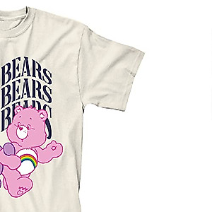 Care Bears Ladies Fashion Shirt - Ladies Classic Clothing - Cheer Friend Funshine Good Luck Tie Dye Tee (Vintage White, Medium)