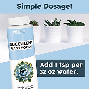 Succulent Plant Food for Succulents, Cactus, Jade and Aloe, Liquid Houseplant Fertilizer 8 oz (250mL)