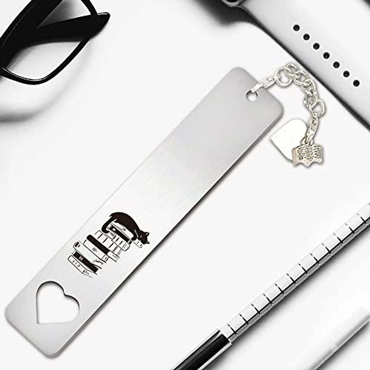 Cat Funny Bookmarks,Bookmark Tassels for Women, Book Lover, Bookworm, Graduation, Teens, Kid, Daughter, Son, Teacher, Book Accessories, Reading Gifts, Book Gifts, Cat Lover Gifts-WB42