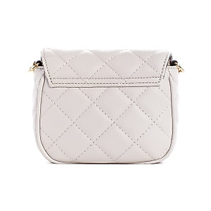 GUESS womens Gillian Mini Crossbody Flap, Stone, one size US