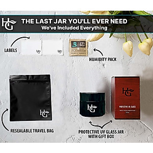 Herb Guard - Quarter Oz Airtight Container & Smell Proof Jar (100ml) Includes Upgraded Carbonate Lid and Humidity Pack Keeps Goods Fresh for Months