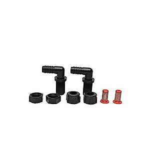 Valley Industries Polypropylene Elbow Nozzle Body Kit - 11/16" MPS x 3/8" HB, 2 Pack