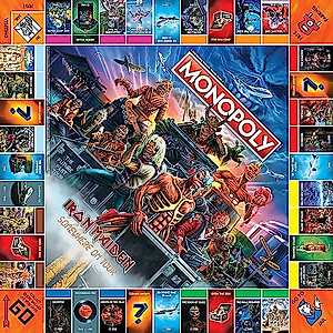Monopoly Iron Maiden | Play as Bruce’s Lantern, Guitar Amp Stack, Nicko’s Drum Kit, and More | Officially Licensed Collectible Game Honoring British Classic Heavy Metal Icons