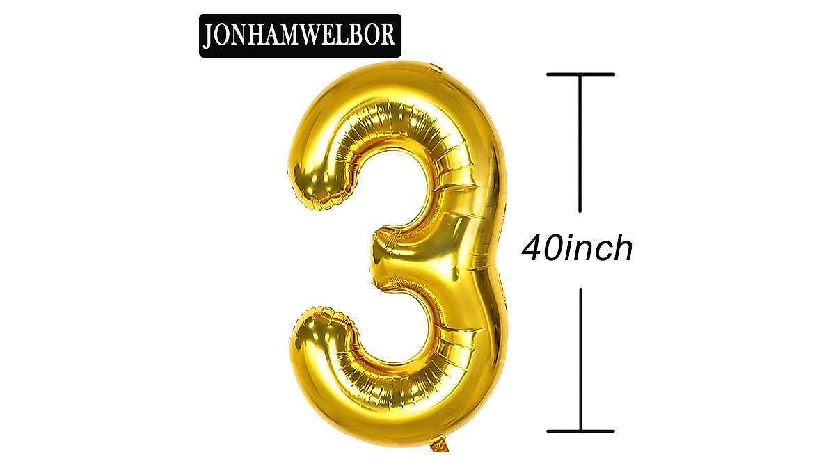 Giant Gold Number 30 Balloons for Birthday Celebrations