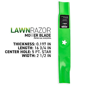 8TEN LawnRAZOR Mower Blade Set for Poulan Husqvarna 2748GLS YTH2148 48 inch Deck 173921 532173921 954633781 (Mulching)