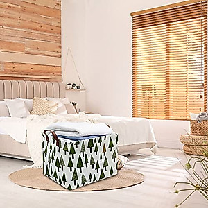 FXOCSHE Laundry Basket Green Hamper Fabric Laundry Hamper,for baby hamper Nursery Toy Organizer tree room decor,Gift Basket (tree)