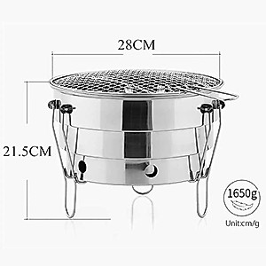 NEWCES Safety Certification Charcoal BBQ Grills Outdoor Barbeque Grill Stainless Steel Barbecues Grill Rack Combination Grill-Smokers for Outdoor Picnic Camping Patio Garden