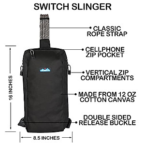 KAVU Switch Slinger Rope Pack Crossbody Rucksack - Black