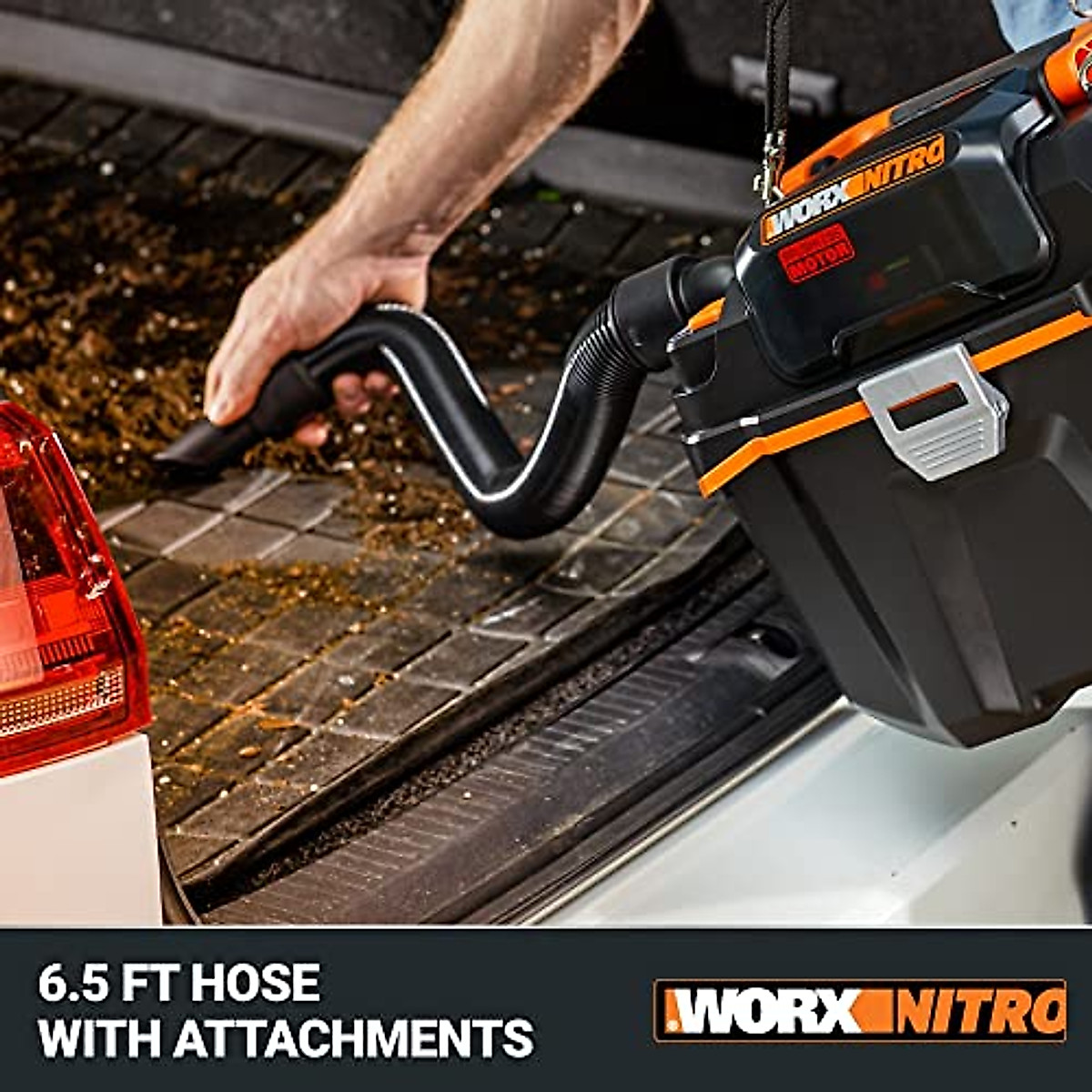 WORX Nitro WX031L 20V 2.1 Gal Cordless Wet/Dry Vacuum, Black