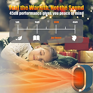 BZGG Space Heater, Electric Heater for Indoor Use, Small Portable Heaters for Office Patio Garage Home Use, Mini Desk Ceramic Heaters with Overheat & Tip-Over Protection