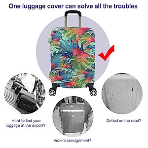 GOXUNYUAN Travel Luggage Cover, Suitcase Protector Bag Fits 26-28 Inch Luggage Colorfulmaple