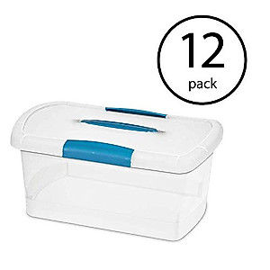 Sterilite 18748606 Medium Nesting ShowOffs Clear File Box w/Latches (12 Pack)