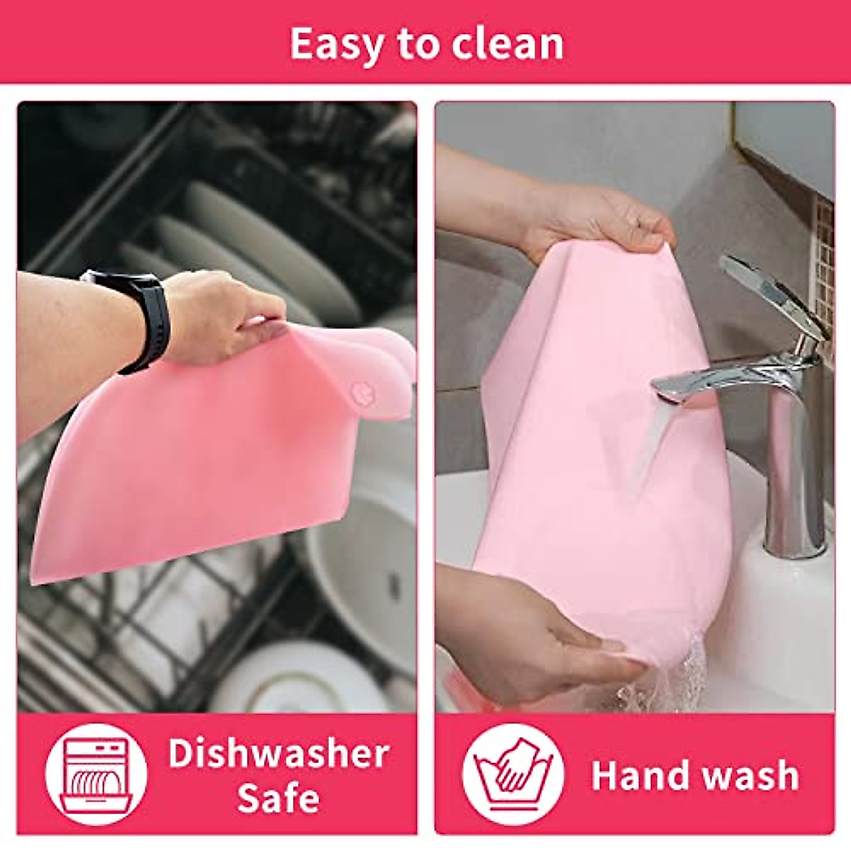 2 Pack Silicone Slow Cooker Liners, Reusable Slow Cooker Liners Fit 6 7 8 Quarts Oval Round Pot Slow Cookers Accessories