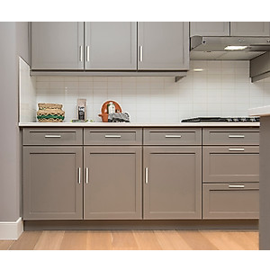 Ravinte 5 Pack Solid 5 Inch Kitchen Square Cabinet Handles Brushed Nickel Cabinet Pulls Drawer Pulls Kitchen Cabinet Hardware Kitchen Handles