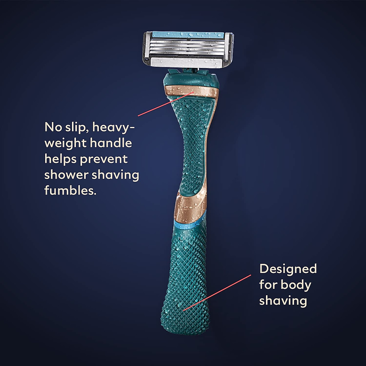 Dollar Shave Club Full Body Shaving Kit with Diamond Grip Club Series Razor Handle, No Slip Body Shaving Handle, 4-Blade Razor Refill Cartridges, and Shave Cream 3oz. Razors for Men & Women