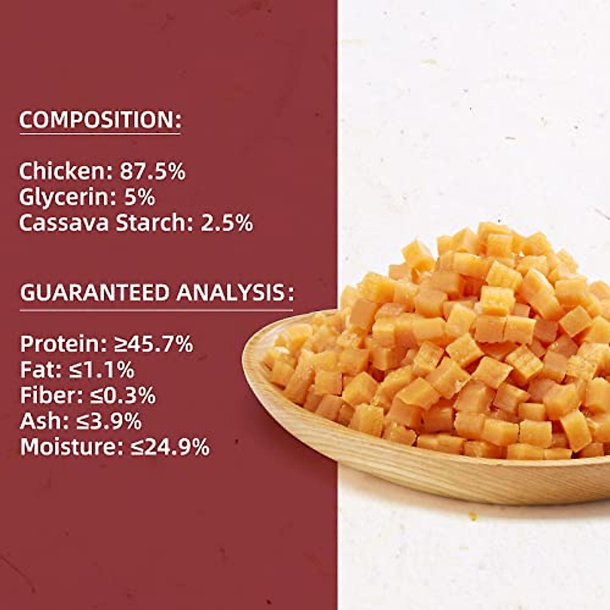 Jungle Calling Soft Chicken Treats for Dog and Cat, Natural Grain Free Chewy Food Snacks for Training Rewards for Small Dogs, High Protein, 10.6 oz