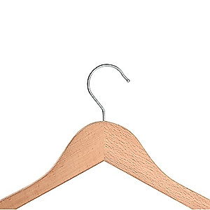 Bevoll Home Solid Wood Hanger with 12 Pack Set, Natural Finishing, Exclusive Wooden Suit and Clothes Hanger, Durable and Strong 360 Degree Metal Hook, Designed for A Modern Home.