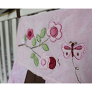 CribMATE Nursery Diaper Stacker for Baby Girl Pink Floral Ladybug Butterfly Diaper Stacker