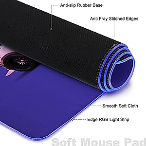 Anime Vaporwave Supra JDM Car Mouse Pad Gaming Mouse Pad RGB Laptop USB Illuminated LED Home Office Accessories Desk Pad