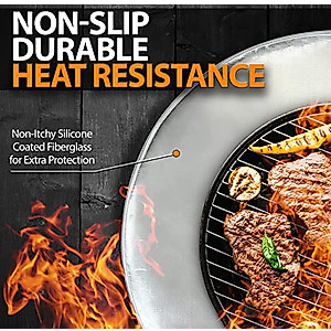 36" Round Fire Pit Mat Under Grill Mat hajio Fireproof Mat for Under Fire Pit Light Reflection Fire Pit Protective Pad Easy to Clean Patio Fire Pit Wood Burning