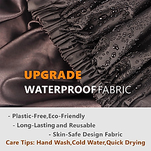 Adjustable Large Shower Cap for Men,Shower Cap for Women,Reusable Shower Cap for Long Hair,Hair Cap for Shower,Black