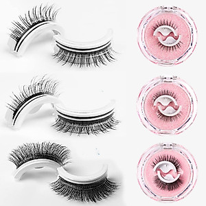 Banrlopu Reusable Self Adhesive Eyelashes,Banrlopu Eyelashes,Lash Buddy Self-adhesive Eyelashes,Lashbuddy Self-adhesive Eyelashes (1 Pair, Natural)