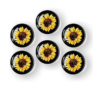 Fridge Magnets Vintage Sunflower Refrigerator Magnets Office Magnets whiteboard Magnet Gifts for Housewarming Home Decorations Classroom Locker Magnets Whiteboard 1.25 Inches Set of 6