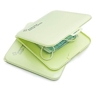 2 Pcs Plastic Storage Case Organizer Face Cover Storage Bag Bandanas Storage Clip Dustproof Storage Box for Face Cover Pollution Prevention (Green)