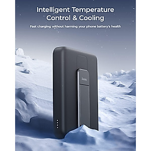 BENKS Magnetic Power Bank, 10000mAh Foldable Kickstand Wireless Portable Charger, for MagSafe Baterry Pack with Two-Way 20W USB-C Port for iPhone 15 Pro Max/15 Pro/15 Plus/15, iPhone 14/13/12 Series