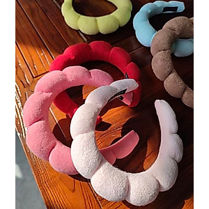 Halemet Spa Headband for Women Terry Cloth Headband for Washing Face Makeup Skincare Headband Puffy Headband 2024