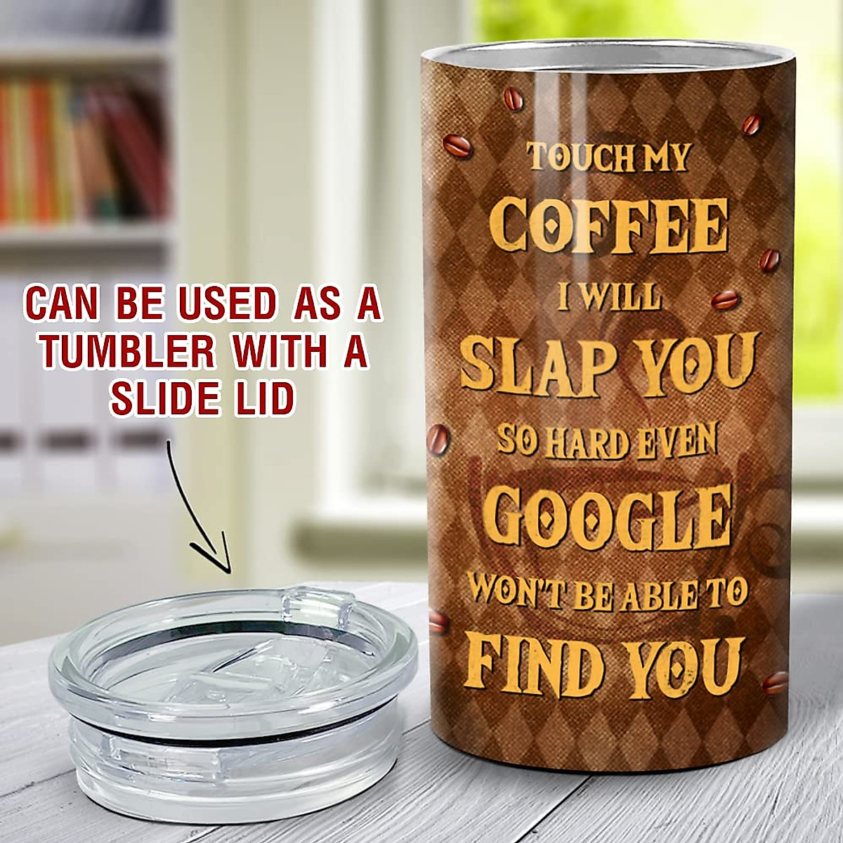 SANDJEST Black Cat Tumbler Funny Coffee 4 in 1 16oz Tumbler Can Cooler Coozie Skinny Stainless Steel Tumbler Gift for Women Girl Daughter Sister Mom Cat Lovers Christmas Birthday