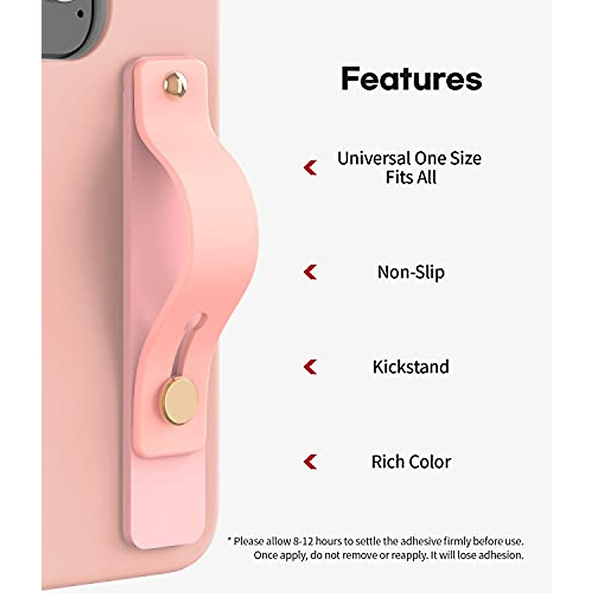 Goospery SlideTok Phone Grip Strap [4-Pack] Silicone Portable Telescopic Finger Strap Bracket Kickstand Universal Mobile Phone Stand Holder for Most Smartphone and Tablets