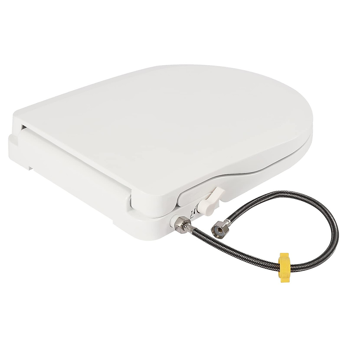 Non-Electric Bidet Toilet Seat, Fits Elongated Toilets, White, Dual Nozzle System - Bidet with Easy Installation