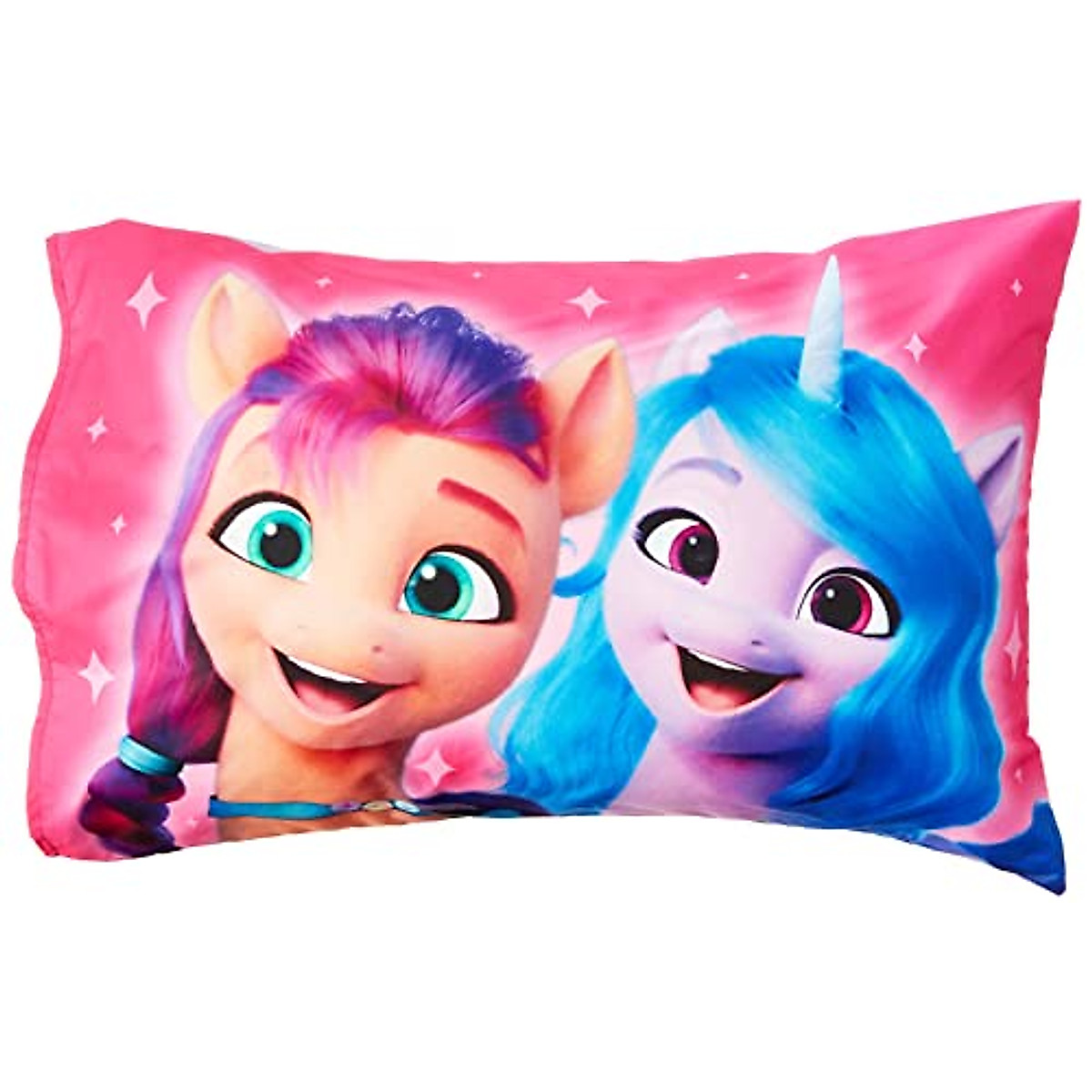 My Little Pony Every Pony Can Make a Difference 4-Piece Toddler Bedding Set - Includes Quilted Comforter, Fitted Sheet, Top Sheet, and Pillow Case, Pink + Purple for Toddler Girls Bed, 28" x 52"