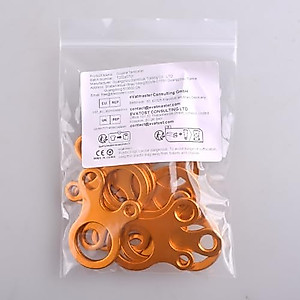 TRIWONDER Guyline Cord Adjuster Rope Tensioner Tent Guy Line Paracord Tightener Loop Alien Aluminum Alloy for Camping Hiking (Gold (Snail Shape) - 12 Pack)