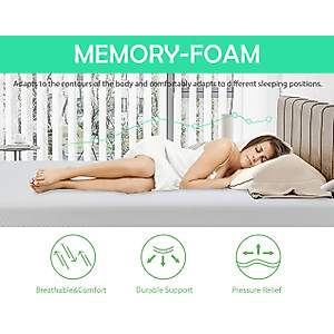 HWGEBY 6 Inch King Size Mattress, King Mattress Bamboo Charcoal Gel Infused Mattress, Green Tea Mattress Certipur US Certified, King Mattress in a Box Firm Mattress for Sleep and Pressure Relief