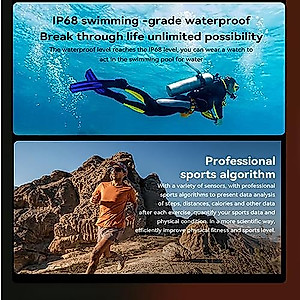 gussein Gard Pro Ultra Smart Watch, Gard Pro Ultra Smart Watch, Military Magnetic Charging Smart Watch, Full Touch Screen Bluetooth Call Outdoor Sports Watches, Fitness Tracker (Black)