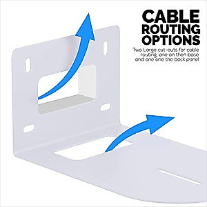 PTZ Camera Wall Mount Bracket Compatible with HuddleCam, PTZOptics, Sony, AVIPAS, AVKANS, SMTAV, FOMAKO, PRISUAL & More, Universal Holder Shelf, by Brainwavz (White)