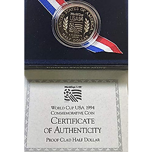 1994 P World Cup Soccer Comes in US Mint Box Half Dollar Proof US Mint