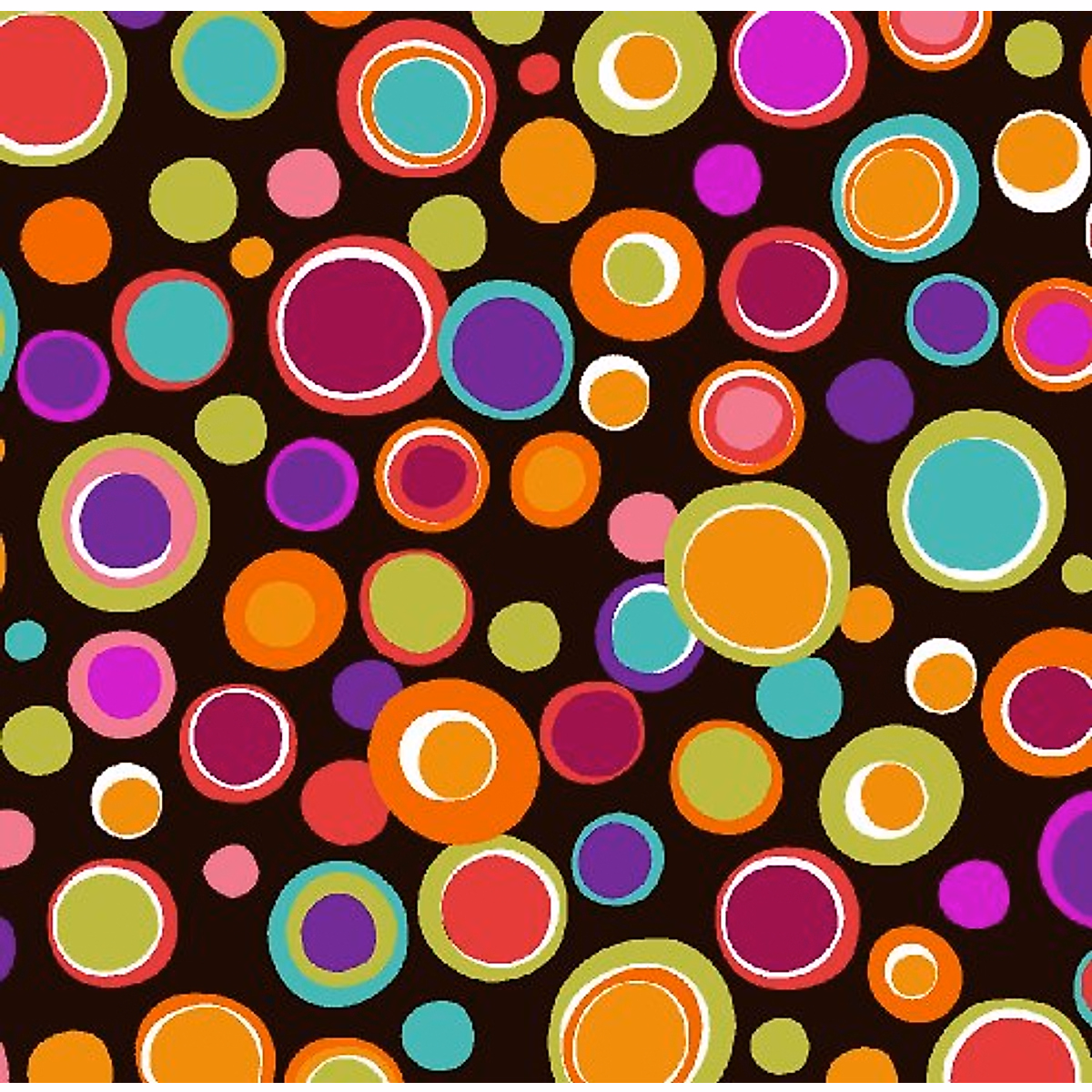 CRAFTY CUTS 2-Yards Cotton Fabric, Circles in Dots