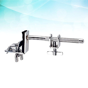 Milisten Cowbell Mount With Height Angle Adjustable Rod For Drummer Drum Hardware Adjust Cowbell Up Down WC51 (Silver)